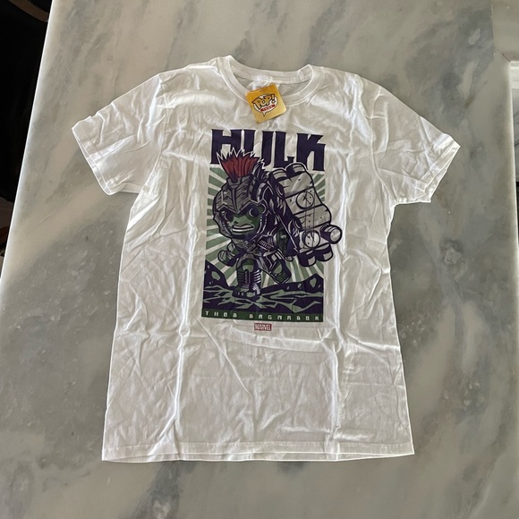 Funko | Tops | Funko Pop Tee Marvels Hulk Thor Ragnarok Rare White ...